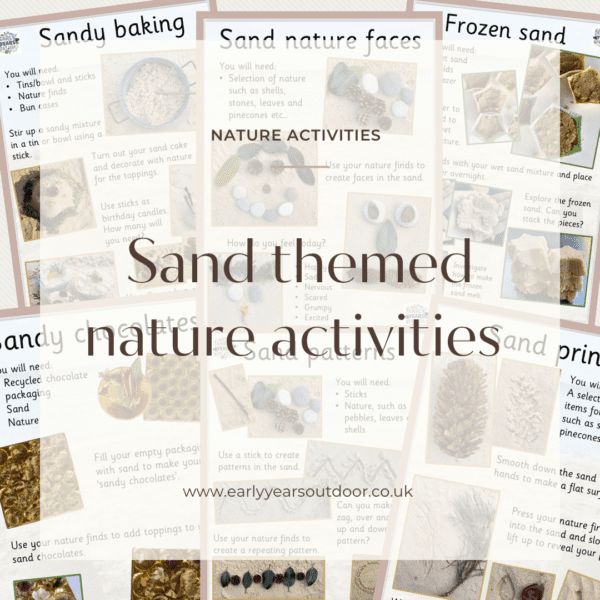 Sand themed nature activities - Early Years Outdoor