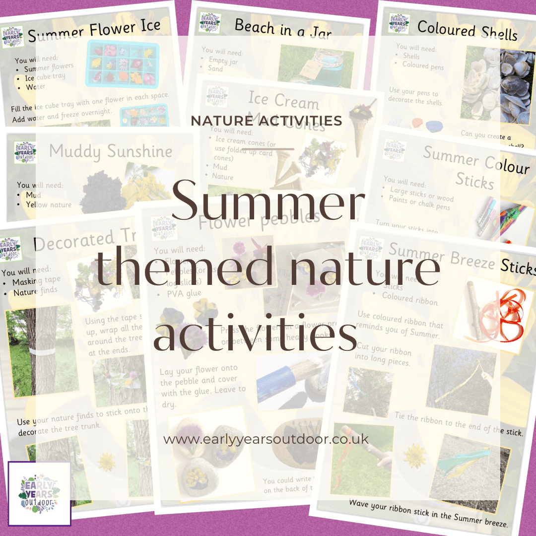 Mark making and early writing nature activities - Early Years Outdoor