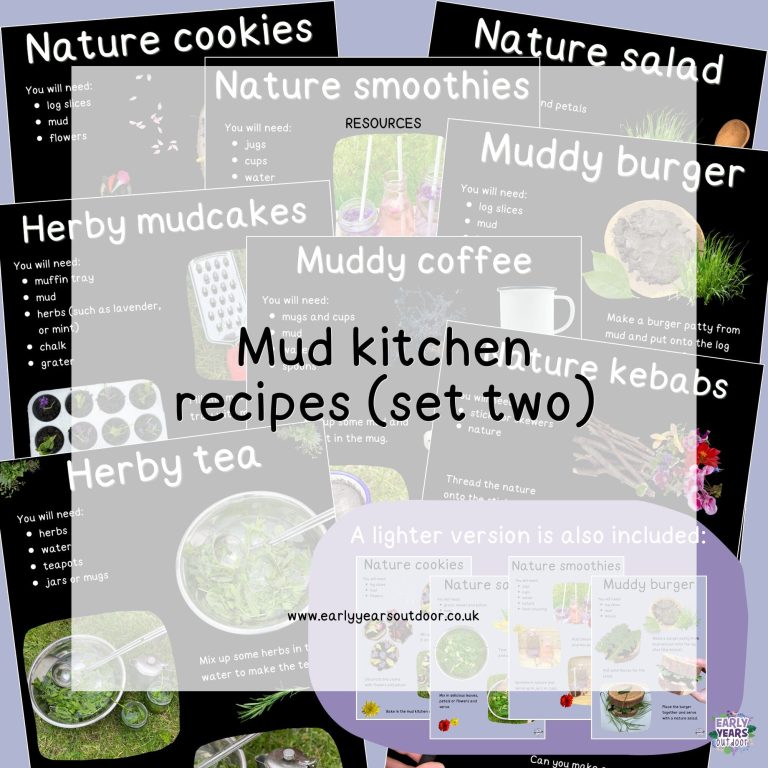 Christmas mud kitchen recipes - Early Years Outdoor