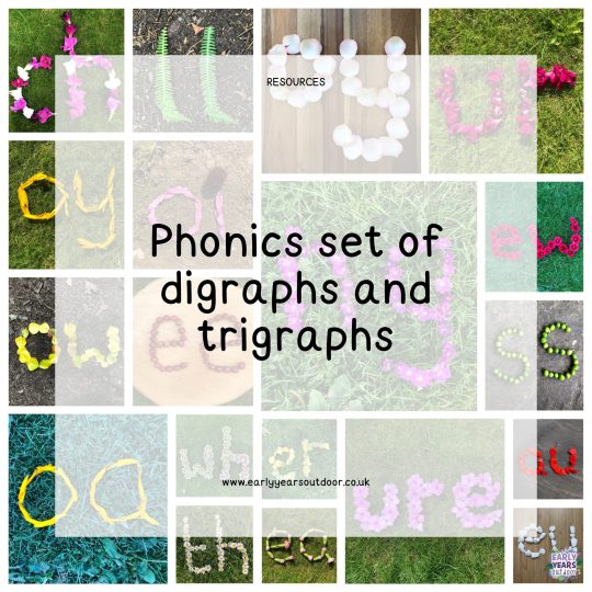 Phonics set of digraphs and trigraphs - Early Years Outdoor