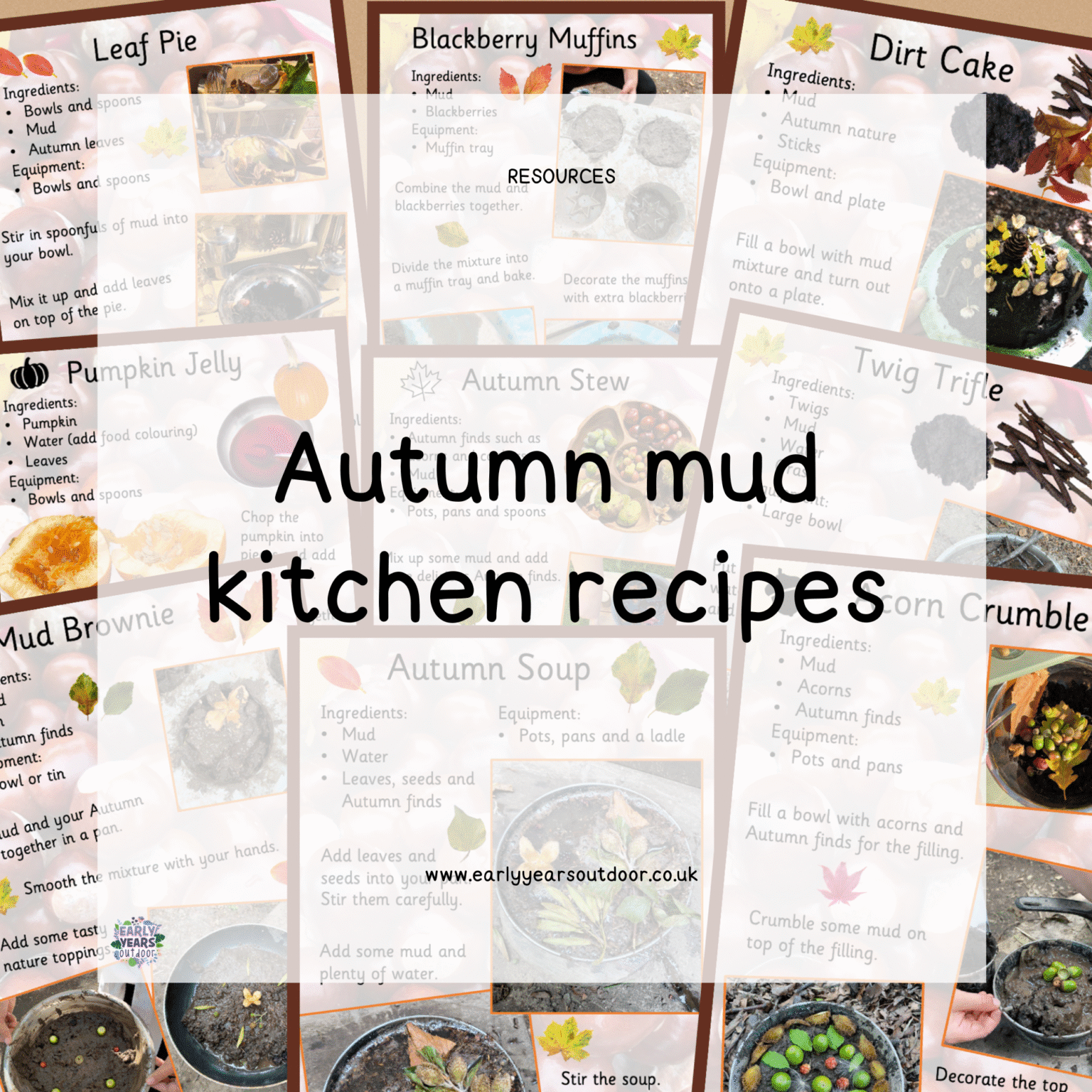 Mud Kitchen Recipes - Early Years Outdoor