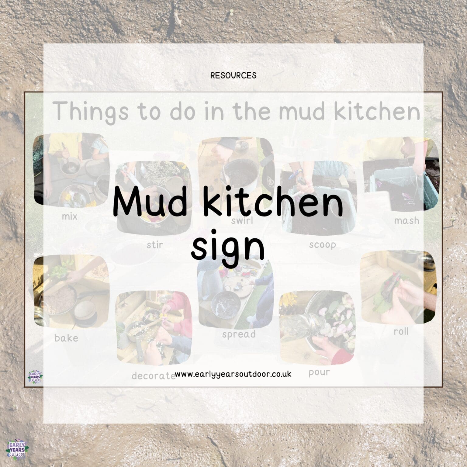 Mud kitchen sign - Early Years Outdoor
