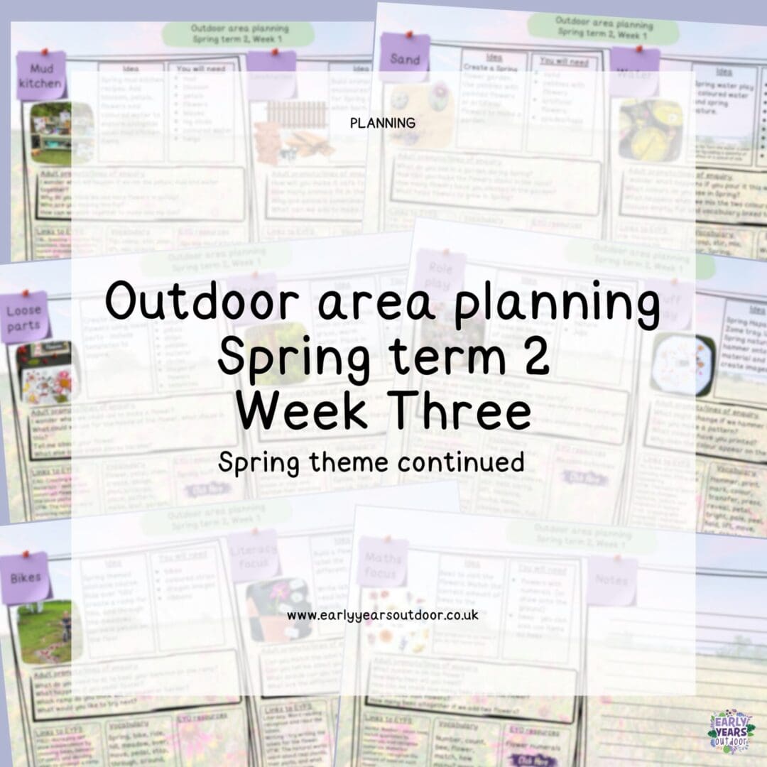 Early Years Outdoor area planning, Spring term 1, Week 2