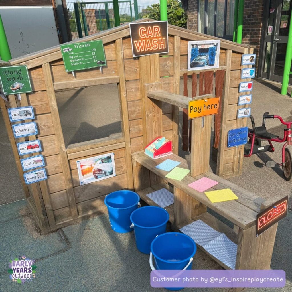 Car wash role play - Early Years Outdoor